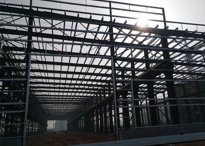 Big Span Pre Engineered Metal Building Workshop With 150km / H Wind Load