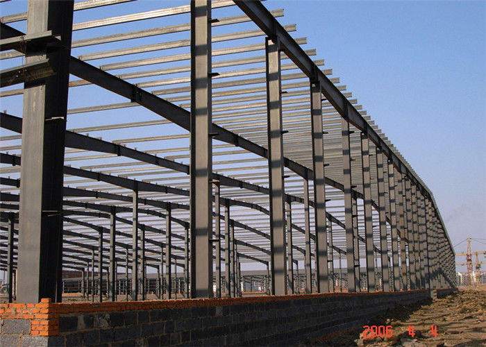 Light Steel Frame Building , Grey Steel Frame Workshop Up To 50 Years ...