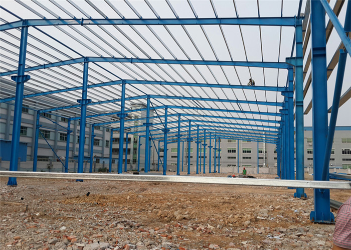 China manufacturer workshop structure, wind-resistant large-span steel ...