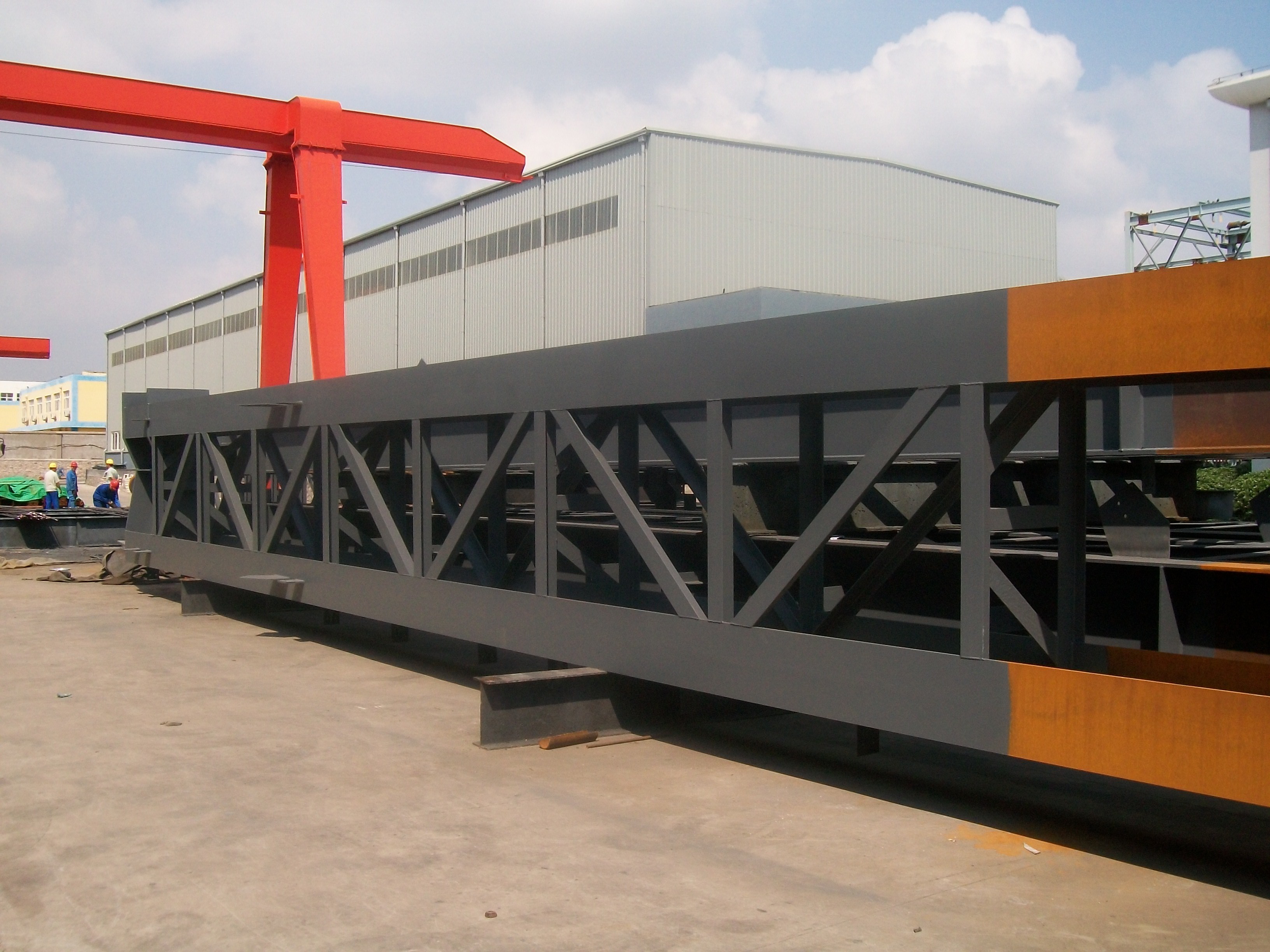 Prefabricated Structural Lattice Columns Steel Fabrication Services ISO ...