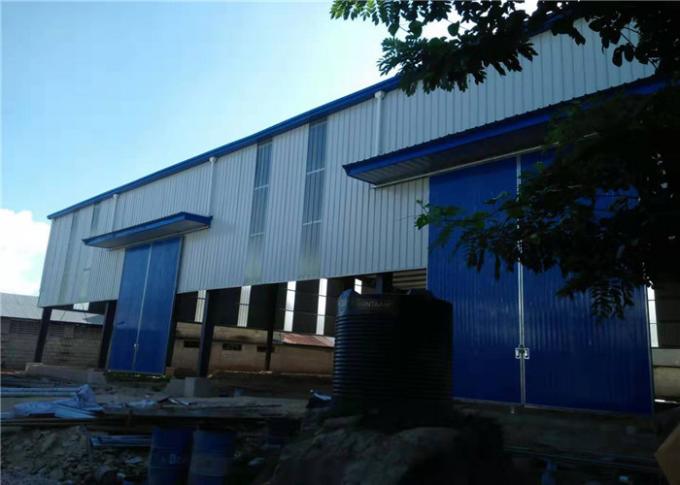 Construction Precoated Roofing Sheets Prefabricated Steel Frame ...